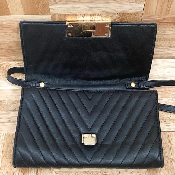 Michael Kors | Bags | Michael Kors Susannah Black Diagonal Quilted ...